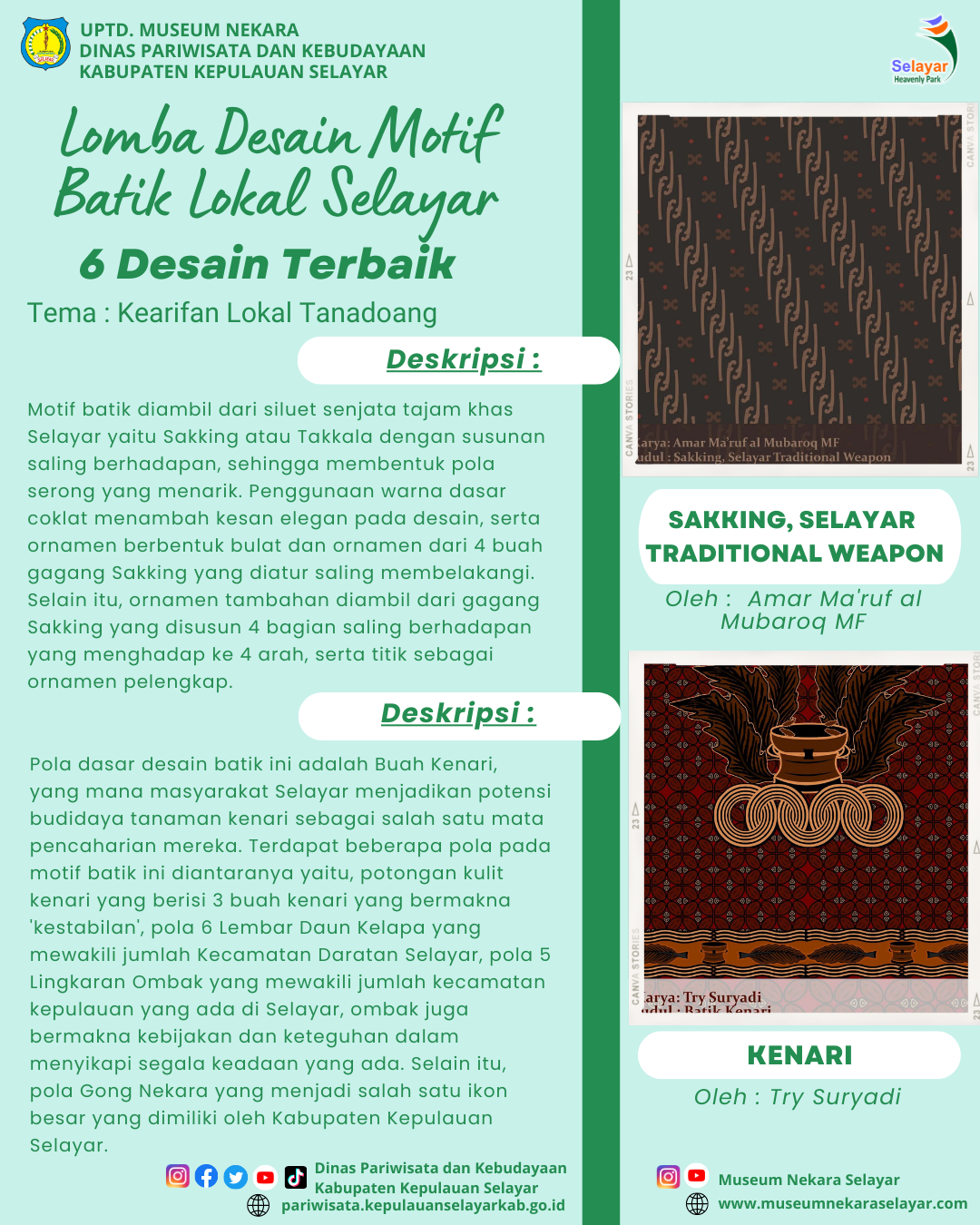 Yuk Cek 12 Karya Terbaik Lomba Desain Motif Batik dan Kaos Bertema ...